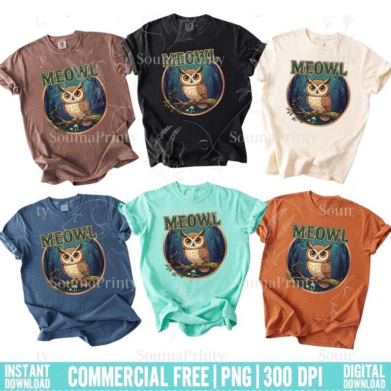 Meowl Funny Meow Cat Owl Meme PNG: Viral Brainrot Gaming Art for Teens ...