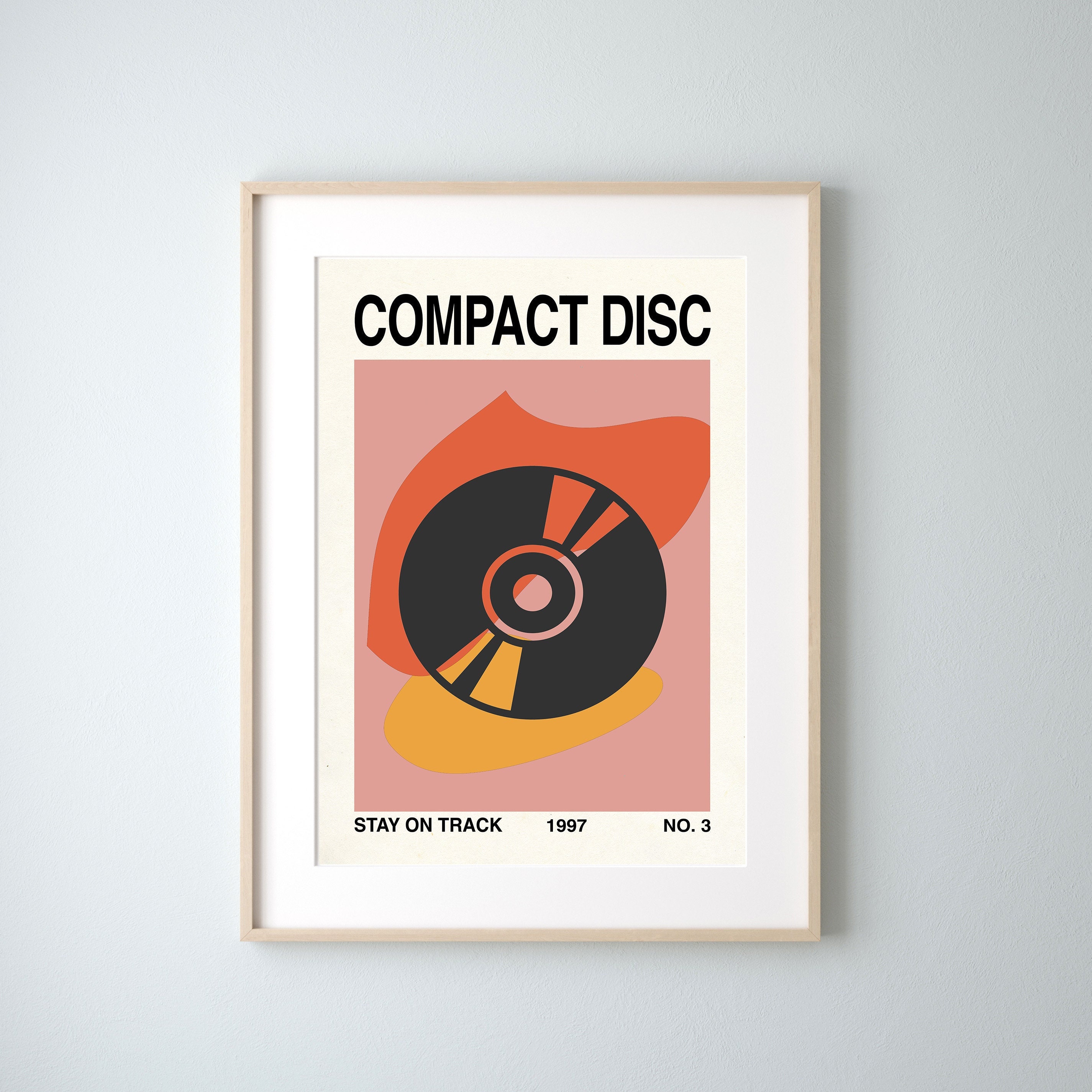 Retro CD Music Art Print | INSTANT DOWNLOAD - Etsy