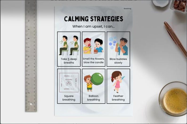 Calming Strategies Kit for Autism | Printable Calm Down Cards for ...