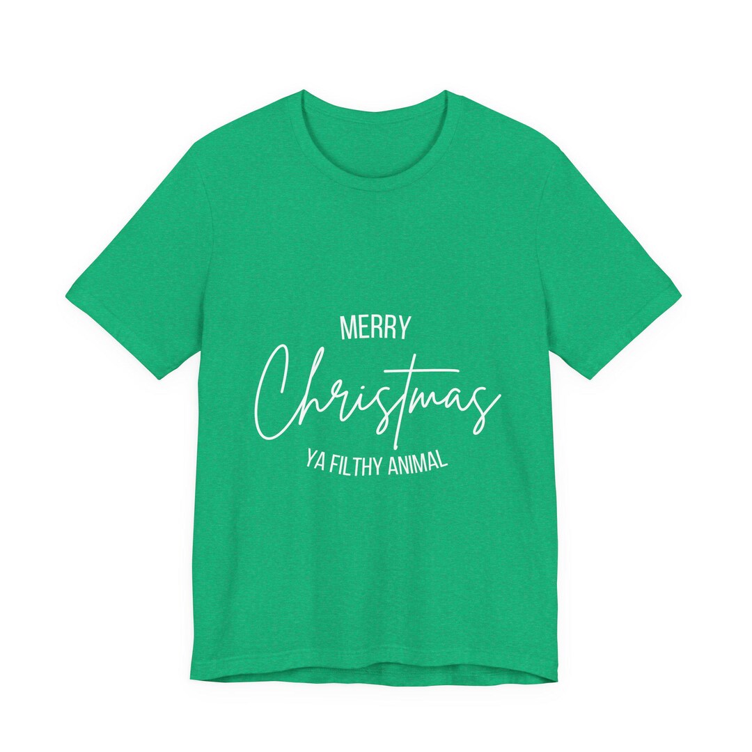 Merry Christmas Ya Filthy Animal T-shirt | Holiday Home Alone Movie Tee ...