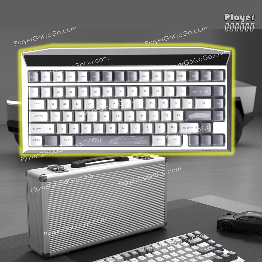 Tesla Cybertruck Fanart RGB Mechanical Keyboard / Keycap Set With ...