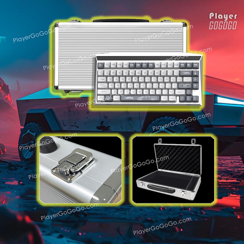 Tesla Cybertruck Fanart RGB Mechanical Keyboard / Keycap Set With ...