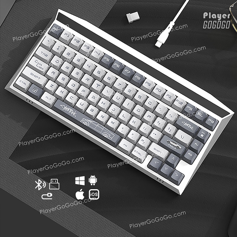 Tesla Cybertruck Fanart RGB Mechanical Keyboard / Keycap Set With ...