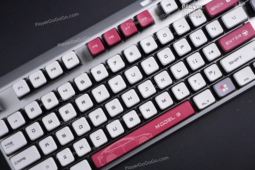 Tesla Model 3 Backlit 124 Keycap Set - Tesla Inspired Gear Mechanical ...