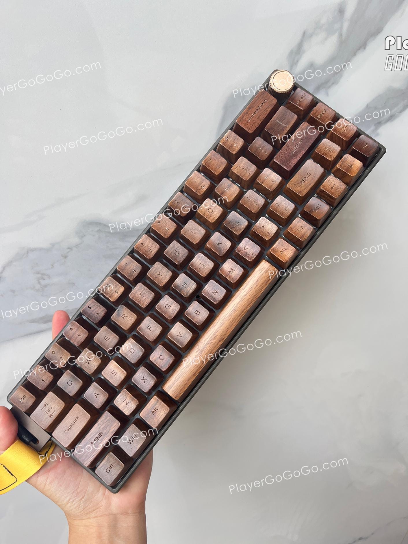 Real Rosewood / Walnut Wood Keycap Set, Custom 61 / 87 / 96 / 108 ...