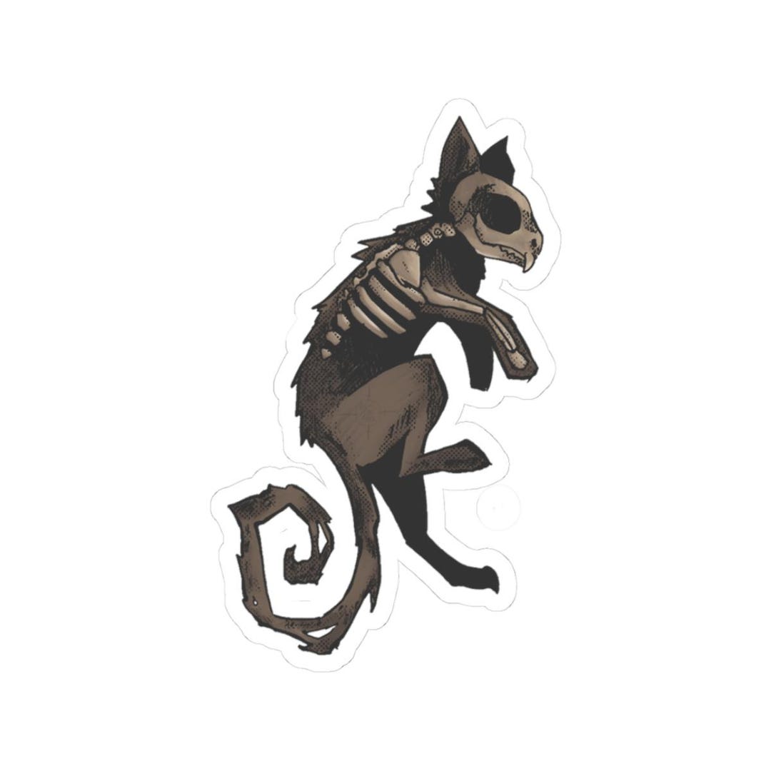 Decomposing Cat Sticker: Spooky Halloween Decal - Etsy