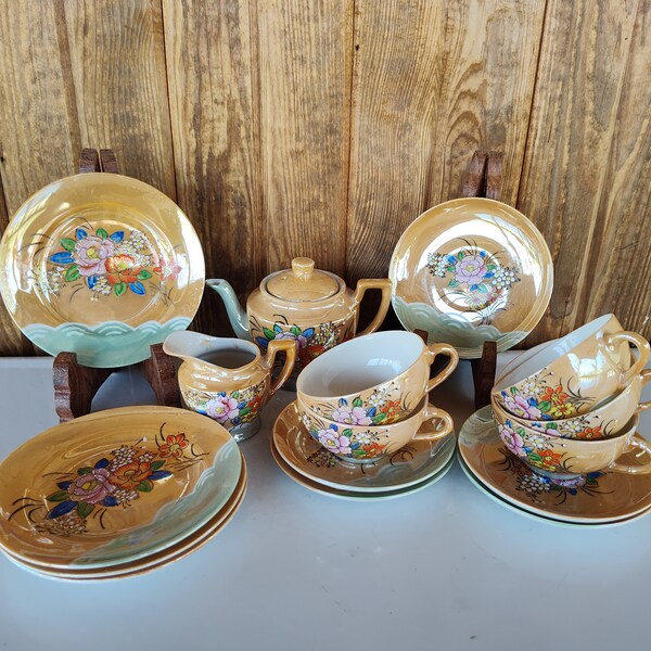 Lusterware Tea Set - Etsy
