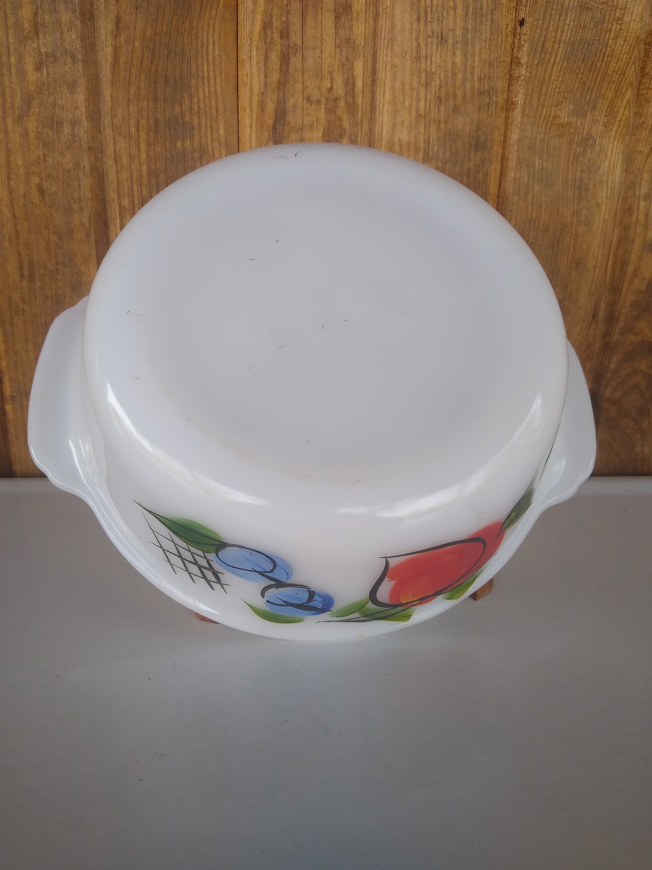 Vintage Fire King Gay Fad Bowl, Fire King Casserole Dish, Milk Glass - Etsy