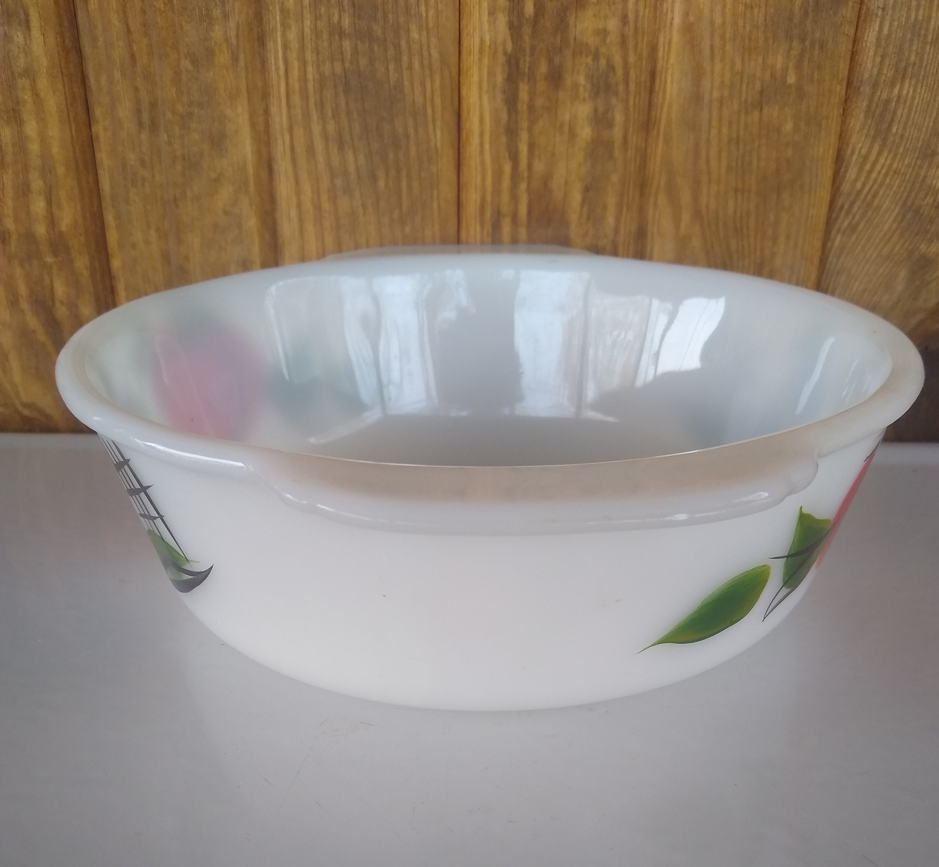 Vintage Fire King Gay Fad Bowl, Fire King Casserole Dish, Milk Glass - Etsy
