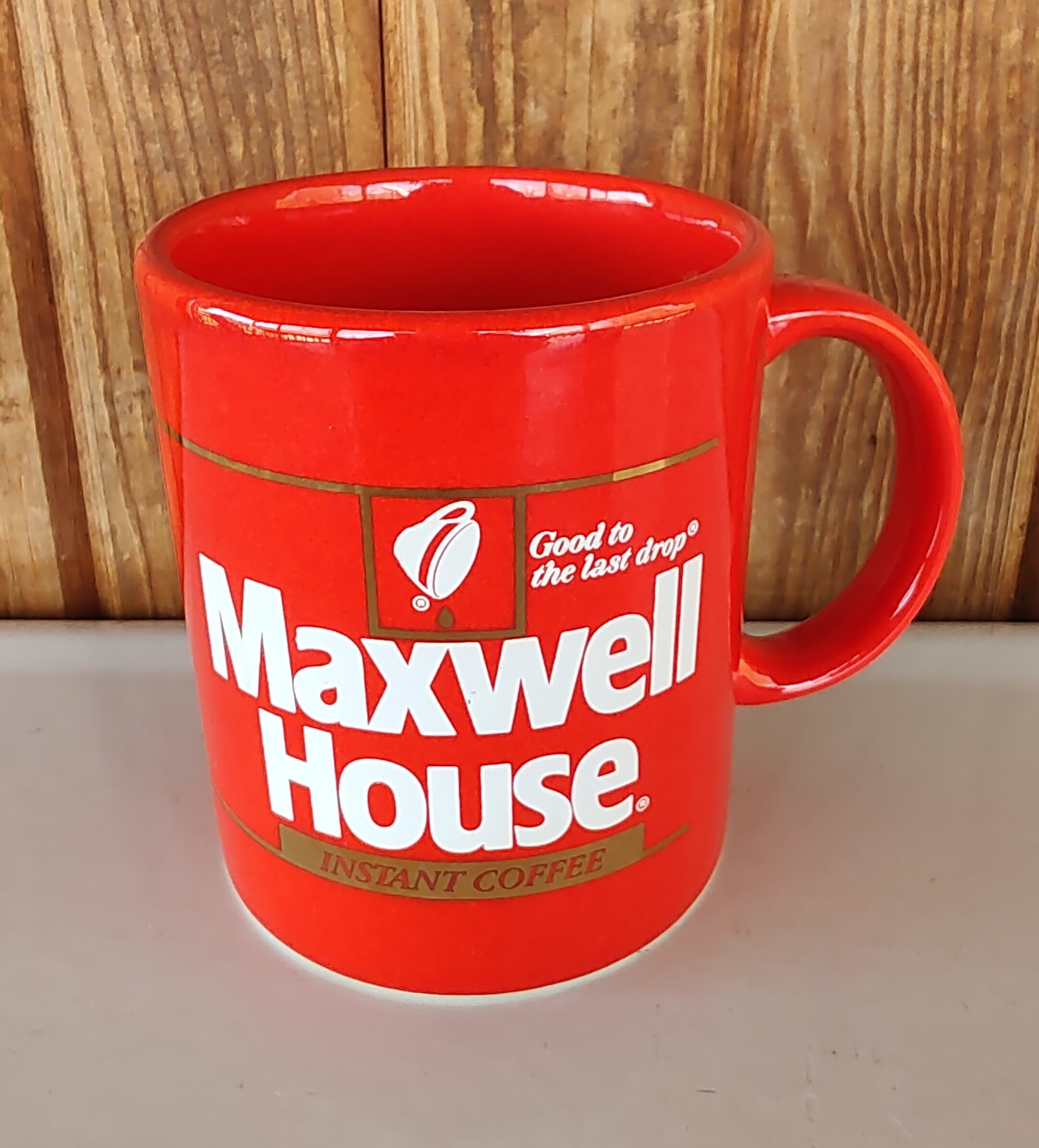 Vintage Maxwell House Coffee Mugs, Red Maxwell House Instant Coffee ...