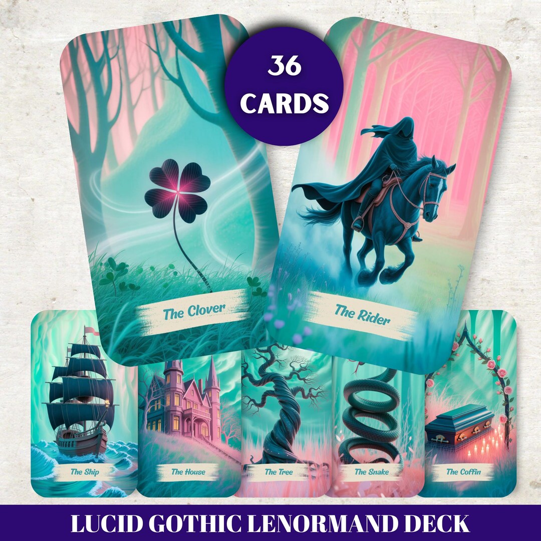 Lucid Gothic Lenormand Deck – 36-card Digital Divination Set, Mystic ...