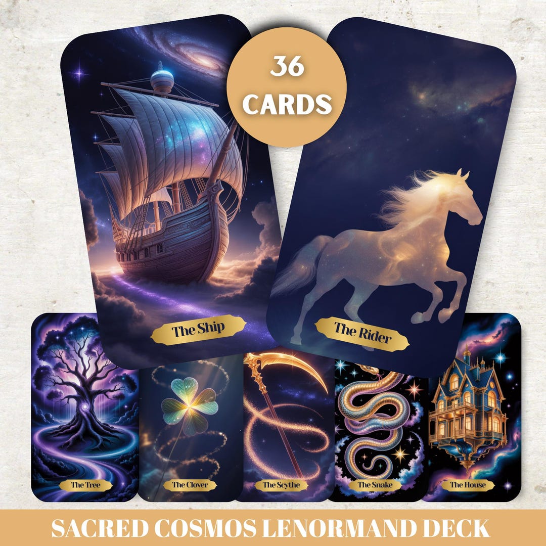 Cosmic Lenormand Deck Digital Download – 36 Mystical Galaxy Cards for ...