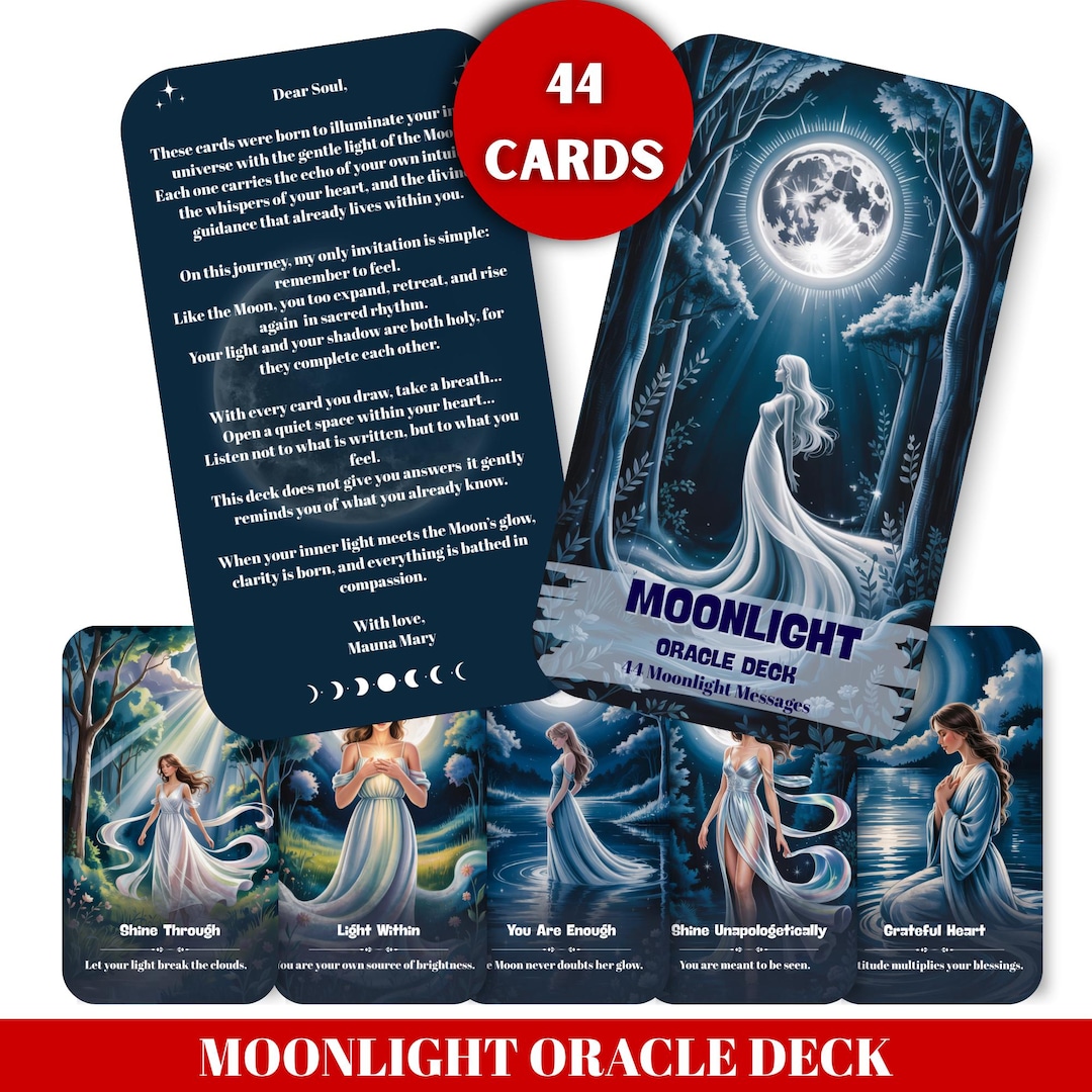 Moonlight Oracle Deck – 44 Digital Cards for Intuitive Guidance & Self ...