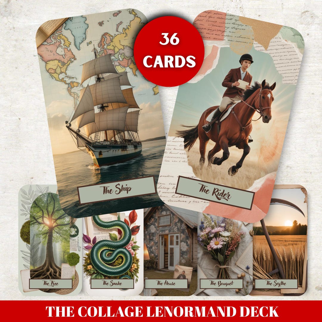 Vintage Collage Lenormand Deck – 36-card Digital Download for ...