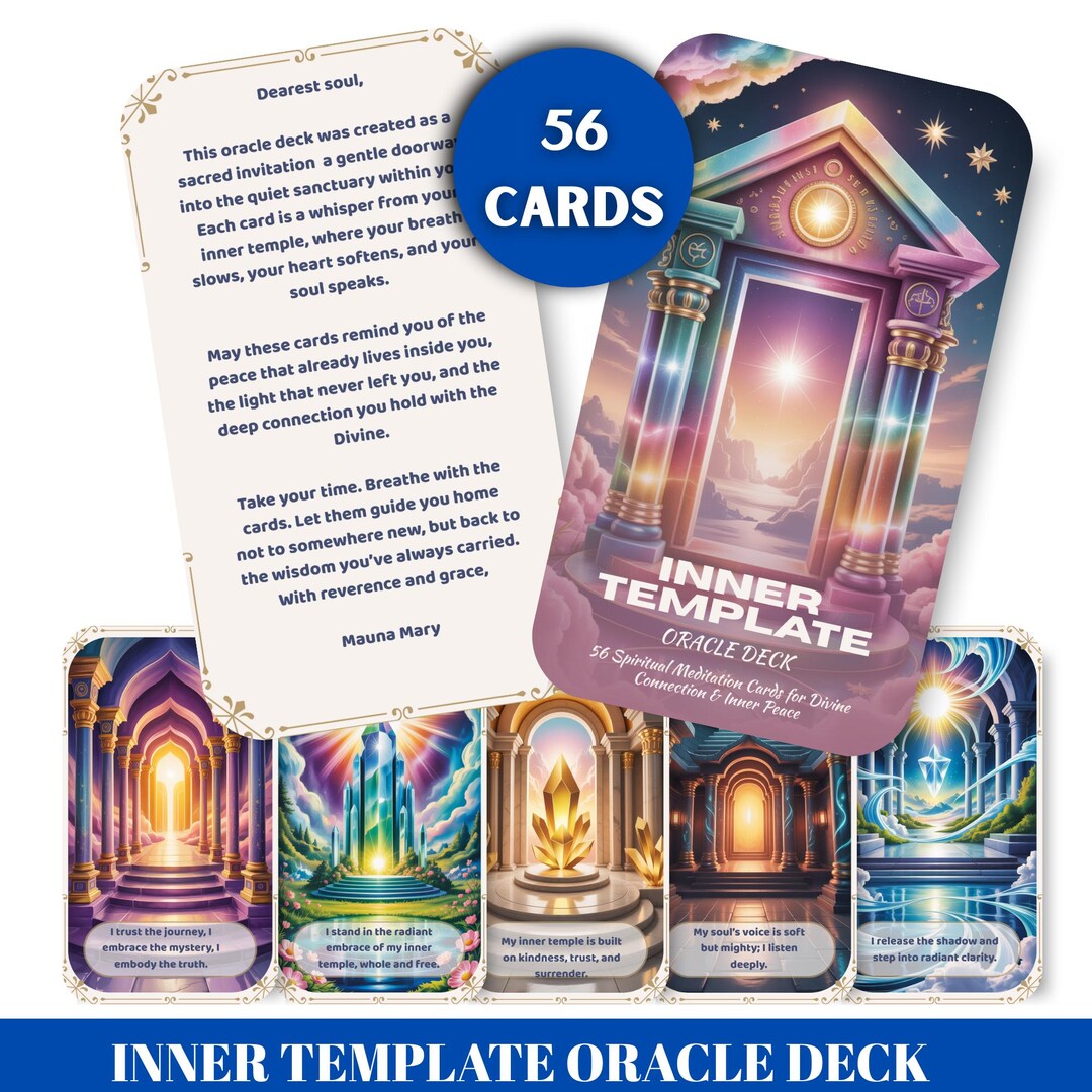 Inner Template Oracle Deck – 56 Spiritual Meditation Cards for Inner ...
