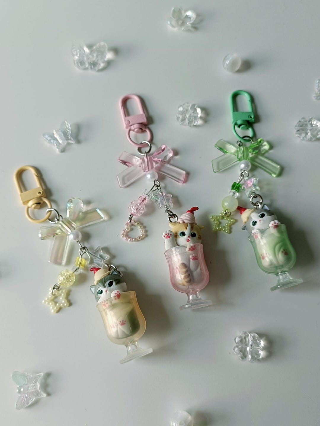 Jumino Core Mofusand Cream Soda Cats: Kawaii Trinket Bag Charms - Etsy