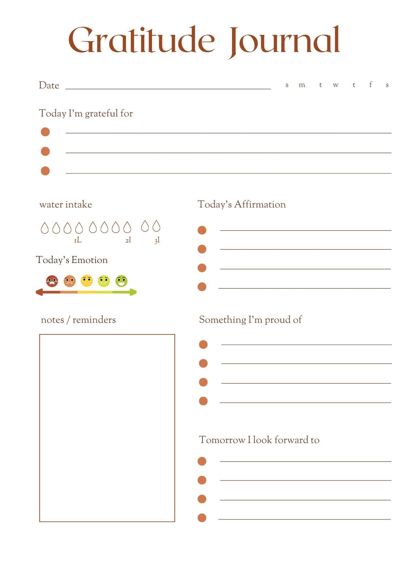 Gratitude Template - Etsy