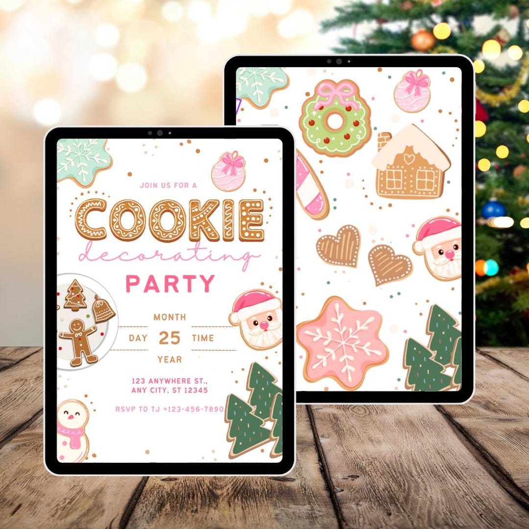 Christmas Cookie Decorating Invitation - Etsy
