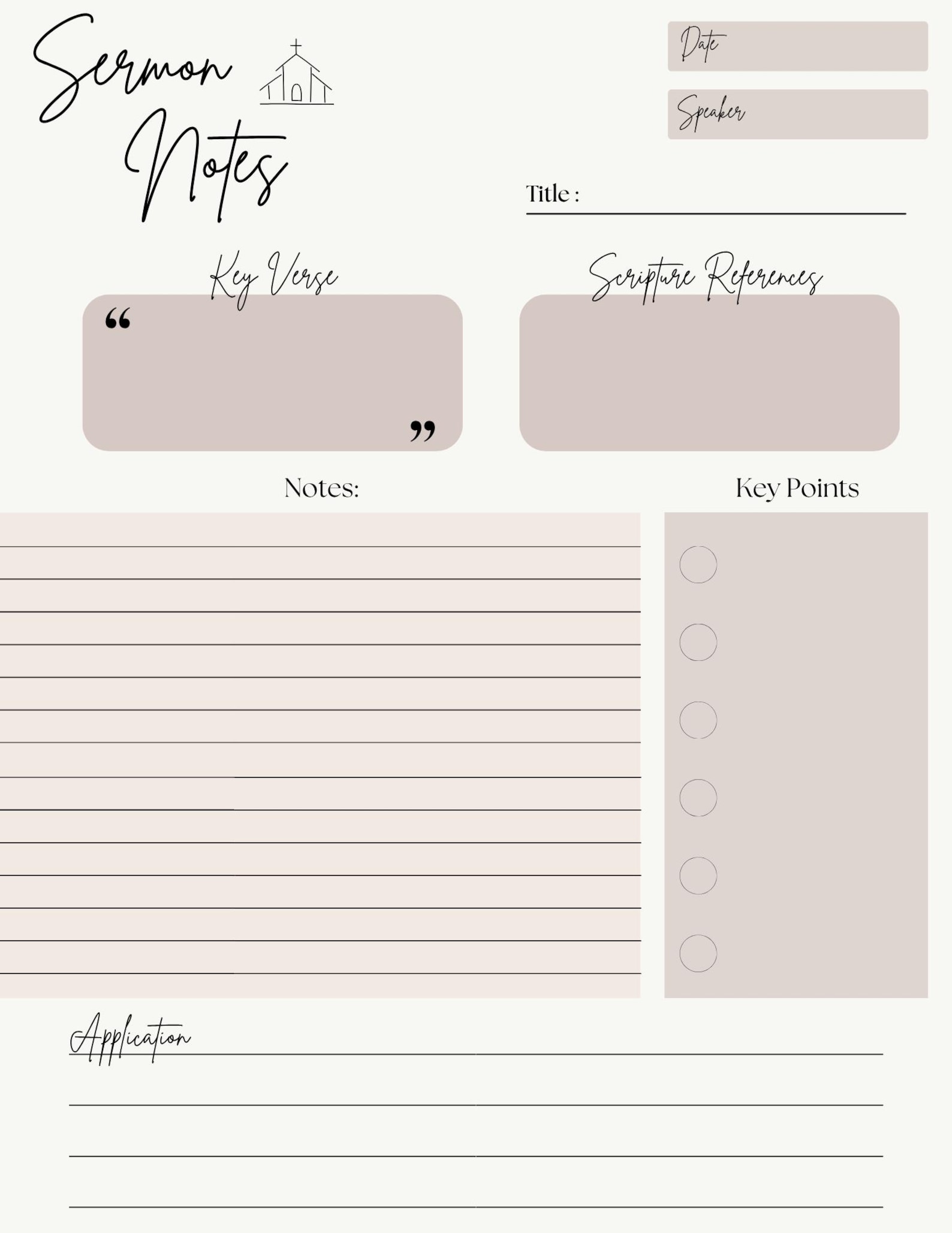 Faith Journal Bundle | Bible Study Guide, Prayer Journal, Sermon Notes ...