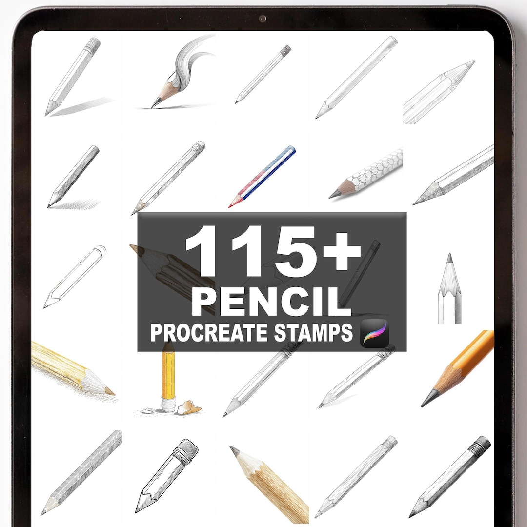 115+ Procreate Pencil Brushes | Procreate Stamps | Instant Digital ...