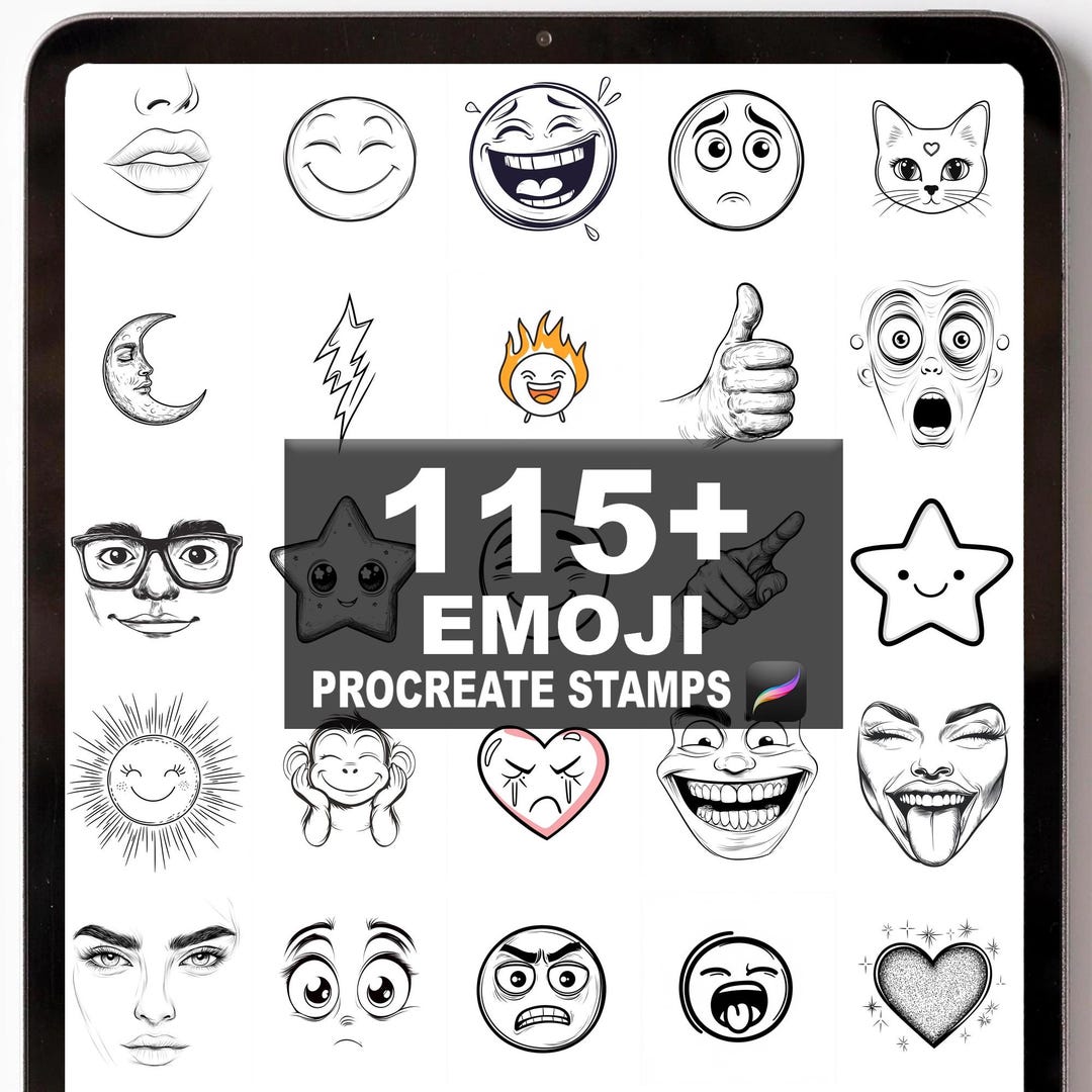 115+ Procreate Emoji Brushes | Procreate Stamps | Instant Digital ...
