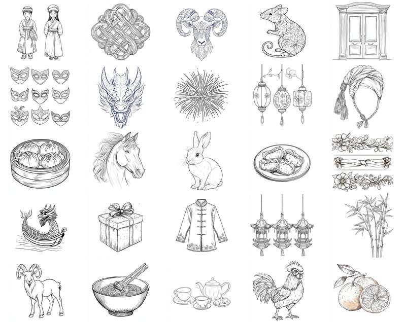 115+ Procreate Lunar New Year Celebrations Brushes | Procreate Stamps ...