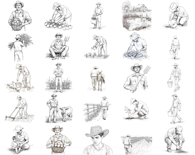 115+ Procreate Farmer Brushes | Procreate Stamps | Instant Digital ...