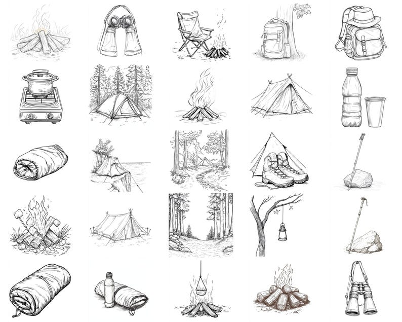 115+ Procreate Camping Adventure Brushes | Procreate Stamps | Instant ...