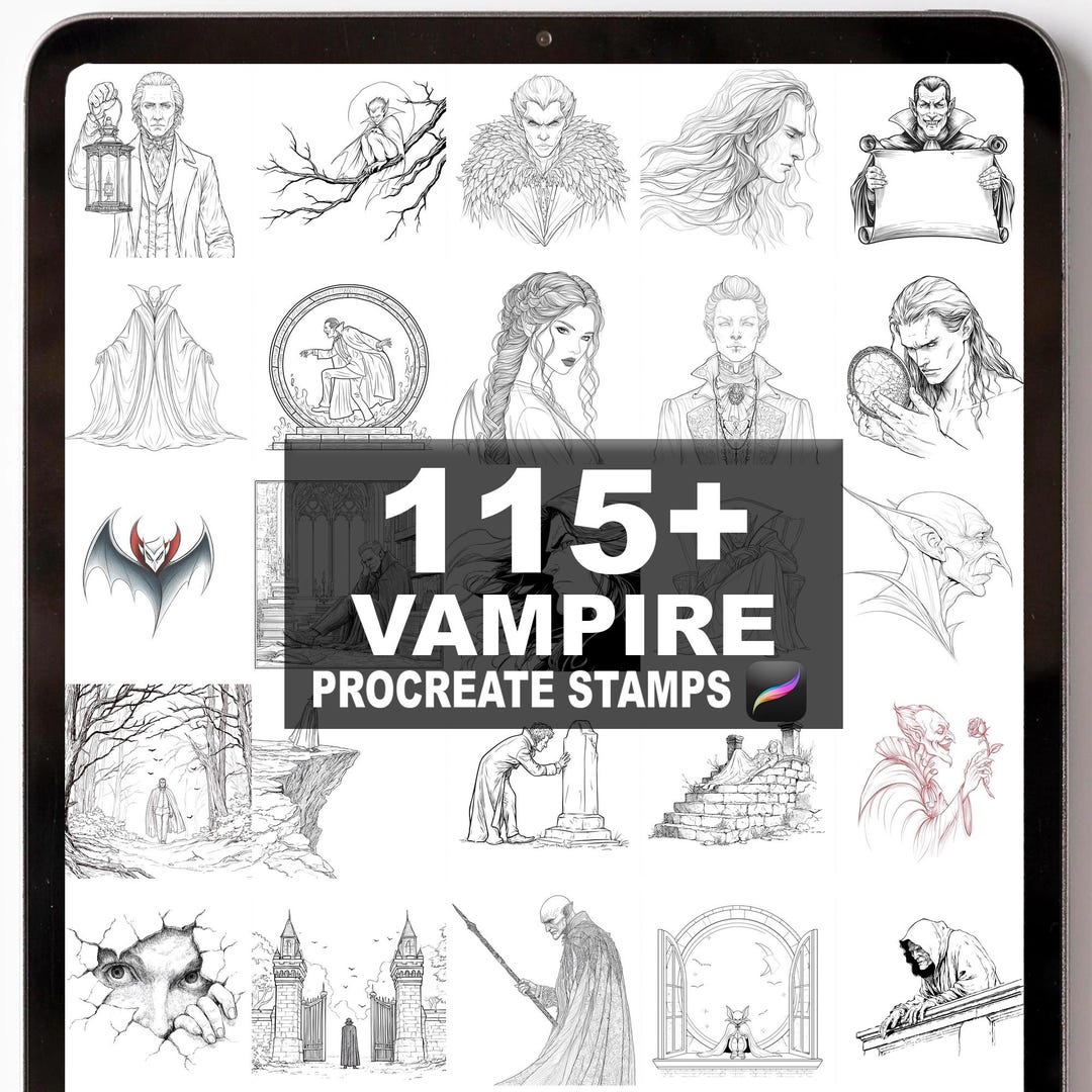 115+ Procreate Vampire Brushes | Procreate Stamps | Instant Digital ...