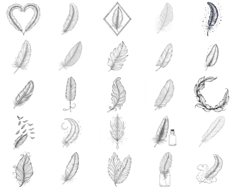 115+ Procreate Feather Brushes | Procreate Stamps | Instant Digital ...