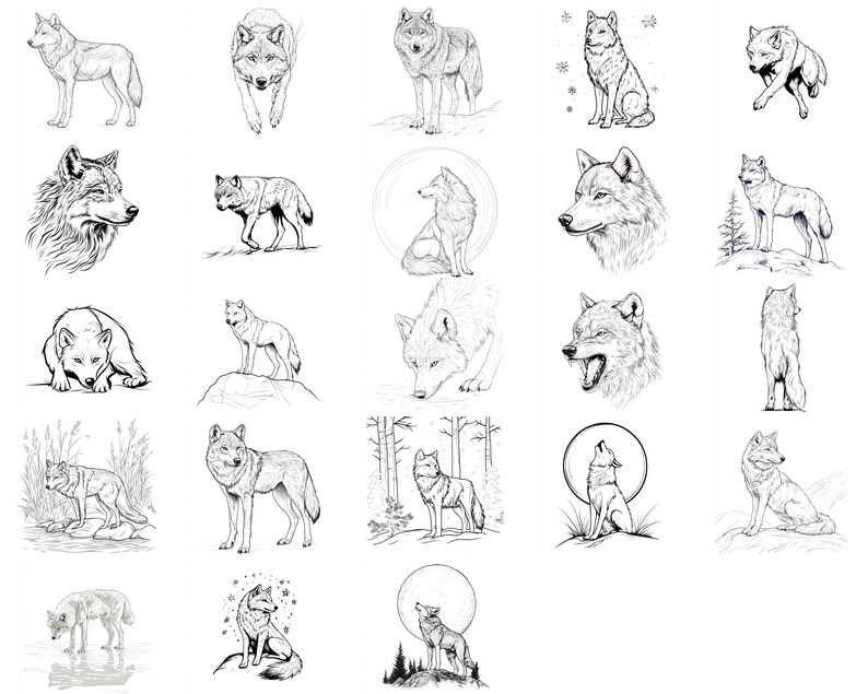 115+ Procreate Lone Wolf Brushes | Procreate Stamps | Instant Digital ...