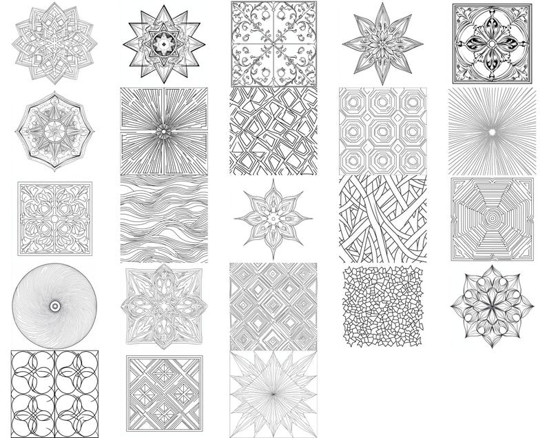115+ Procreate Moroccan Tile Patterns Brushes | Procreate Stamps ...