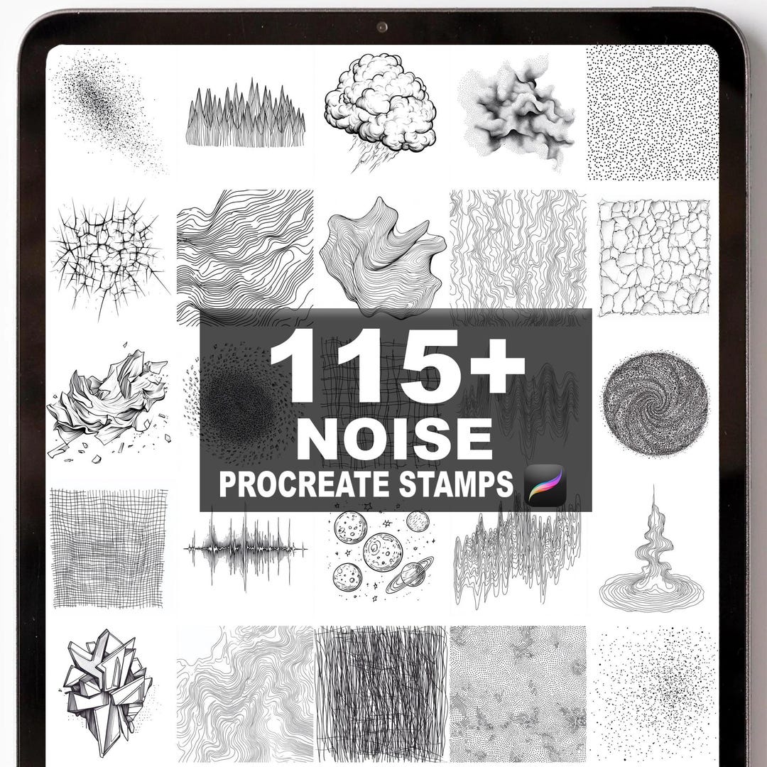 115+ Procreate Noise Brushes | Procreate Stamps | Instant Digital ...