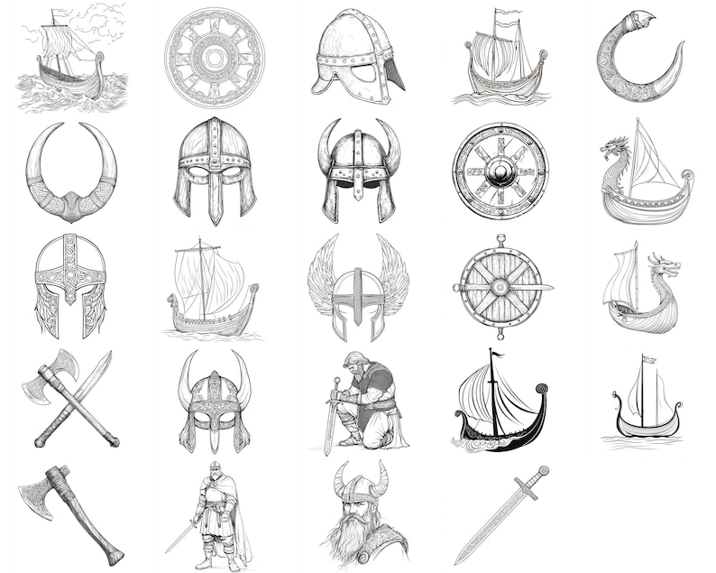 115+ Procreate Viking Tattoo Brushes | Procreate Stamps | Instant ...