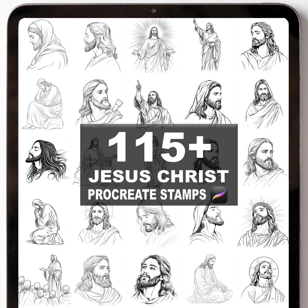 115+ Procreate Jesus Christ Brushes | Procreate Stamps | Instant ...