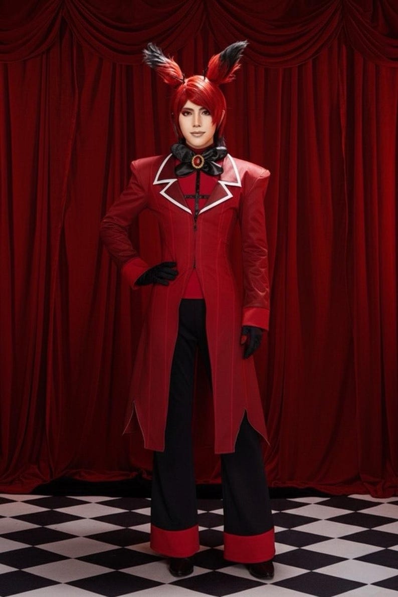 Red Demon Butler Cosplay Costume | Gothic Anime Halloween Outfit | Red ...