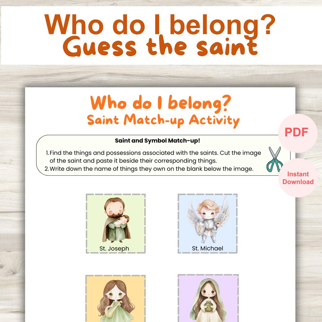 All Saints Day Activity, All Saints Day Crafts, All Saints Day ...