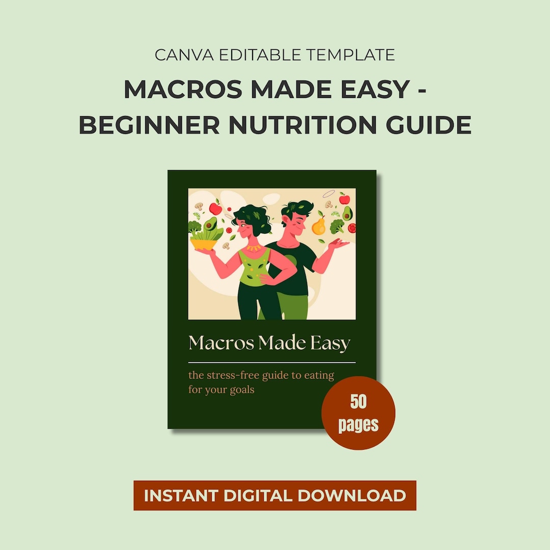 Beginner Nutrition Guide Canva Template | Macros Made Easy (digital Download) - Etsy