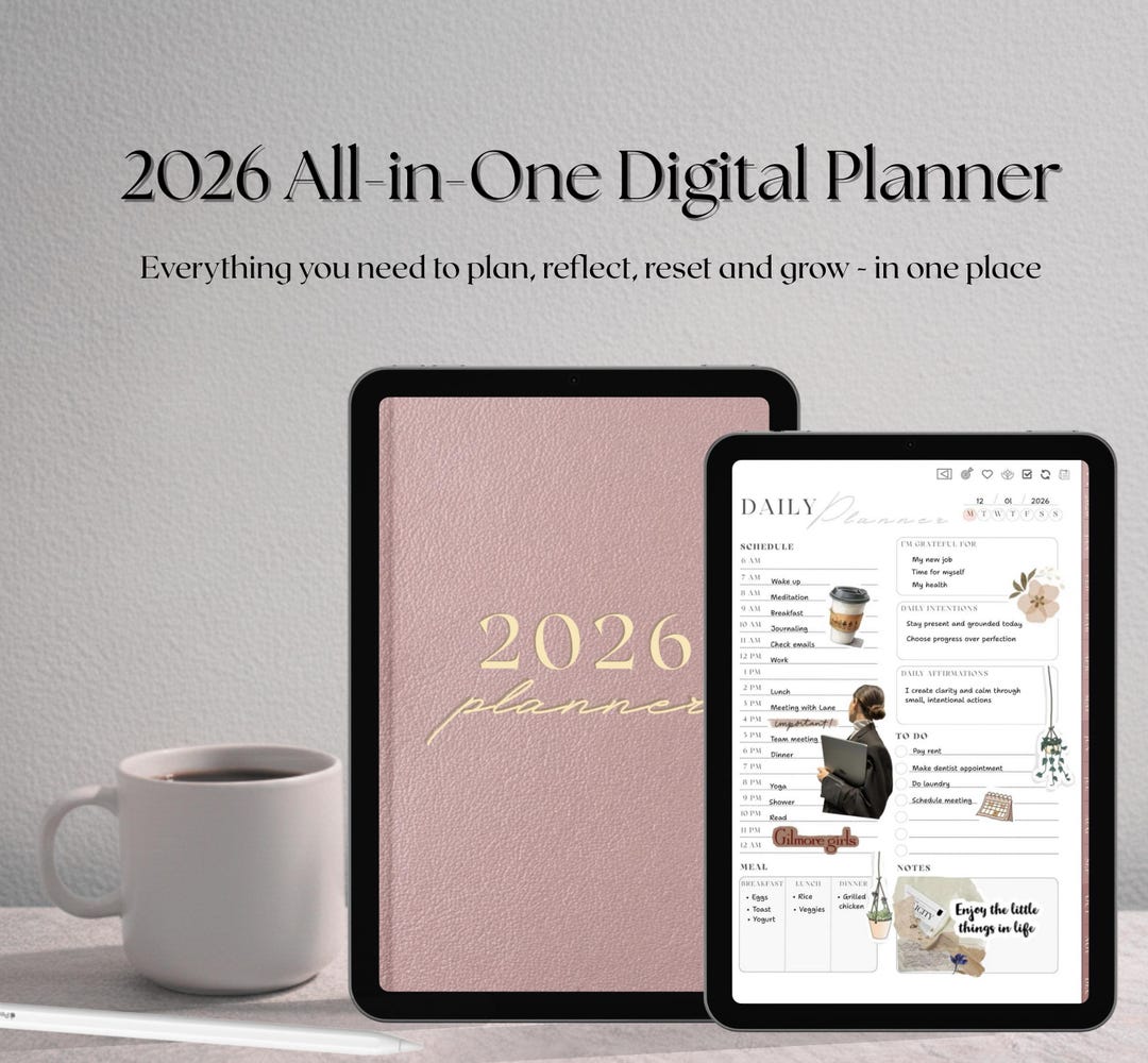 All-in-one Digital Planner | Fully Hyperlinked PDF for Goodnotes ...