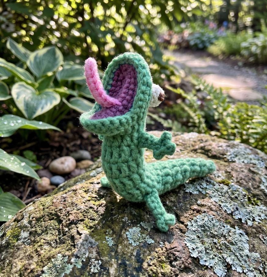 Lizard Crochet Pattern, Baby Lizard Green Amigurumi Pattern PDF, Animal ...