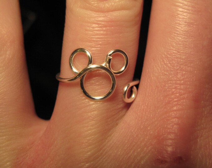 Wire Wrapped Mickey Mouse MADE to ORDER Ring - Etsy