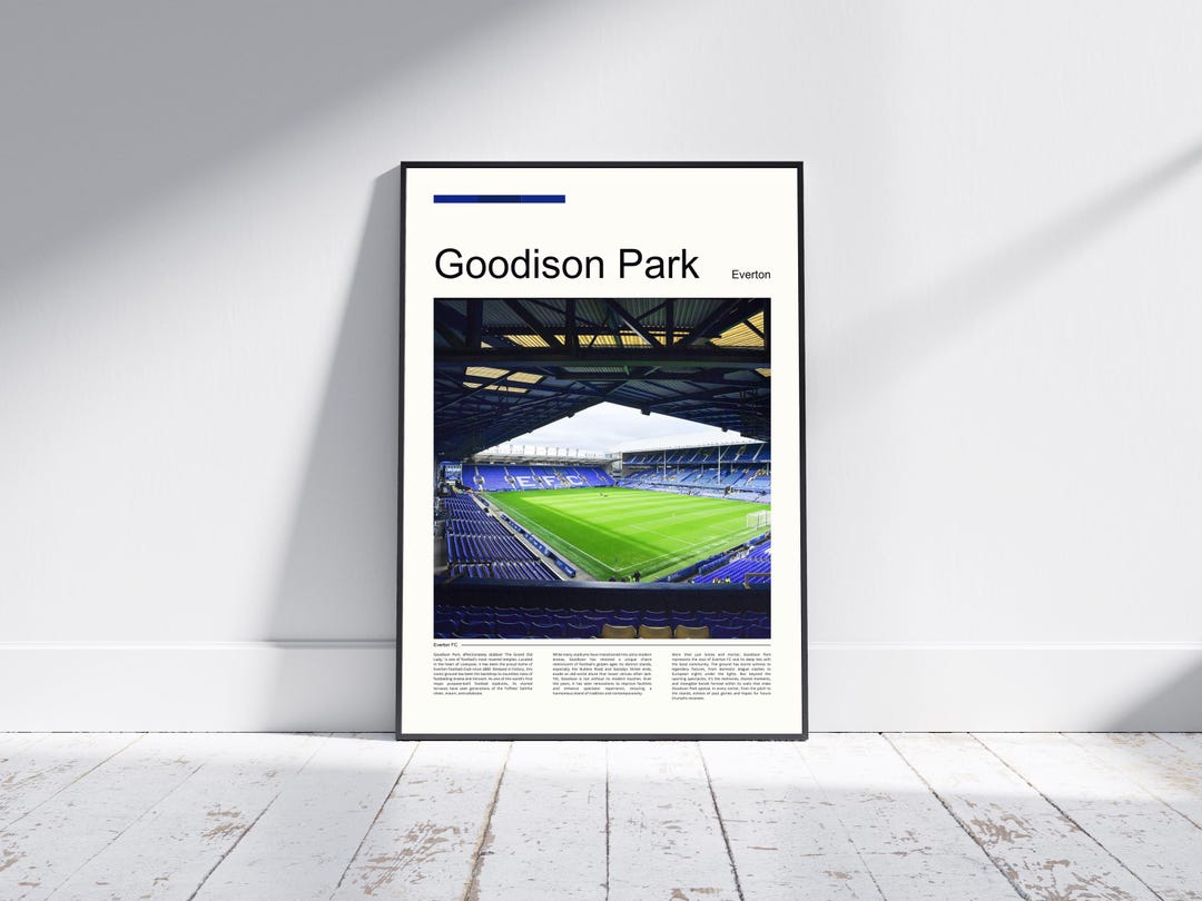 Everton FC Goodison Park Stadium Poster – Football Fan Art - Etsy