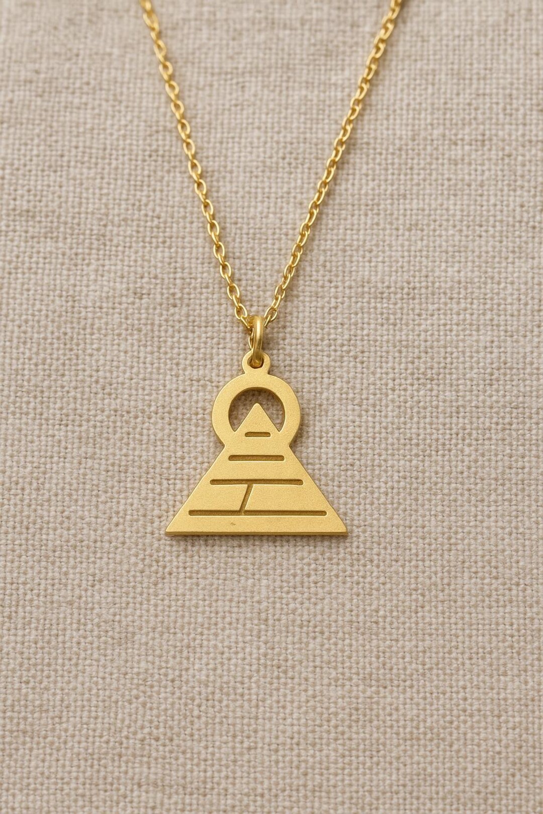 Pyramid Necklace | Sacred Geometry Jewelry | Egyptian Symbol Pendant ...