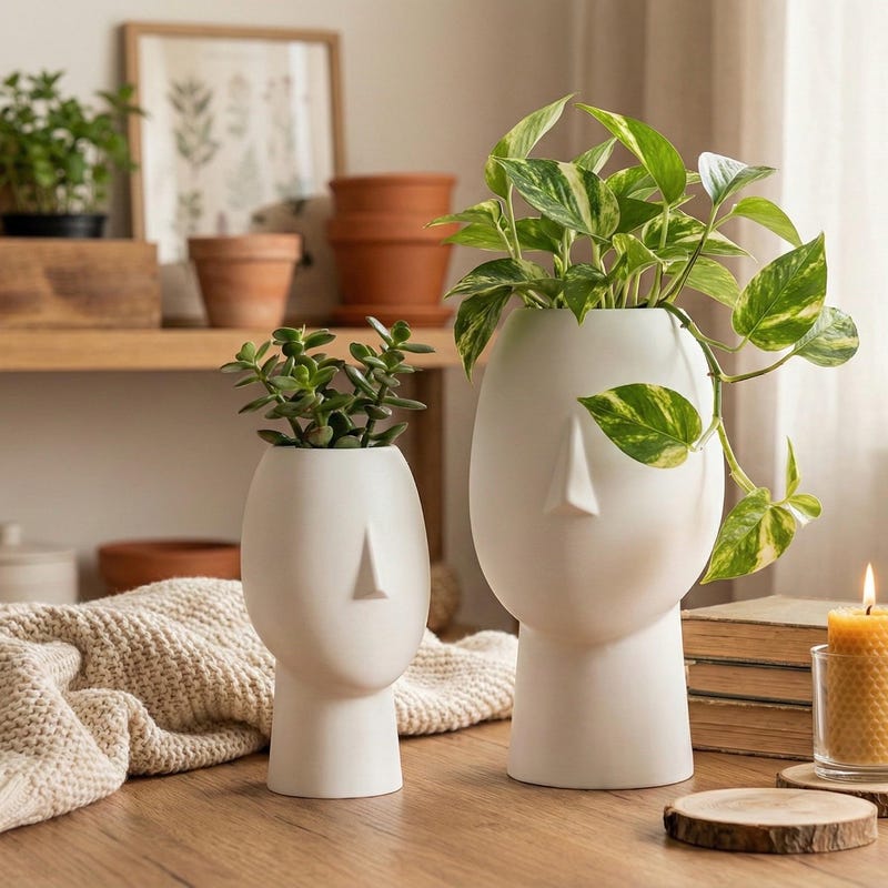 Abstract Face Vase - Etsy