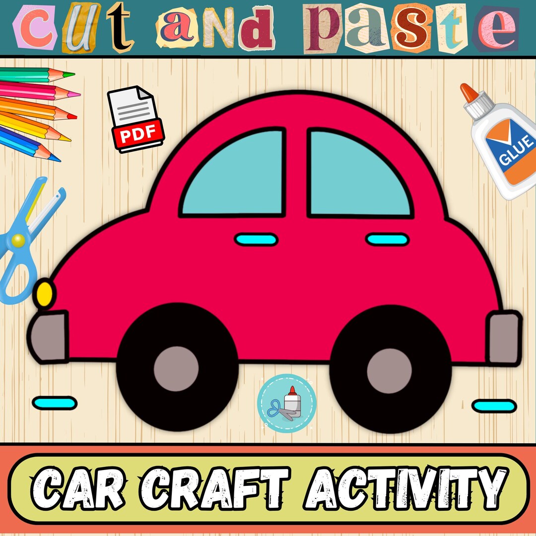 Car Craft Template | Transportation Bulletin Board Craft | Cut & Paste ...