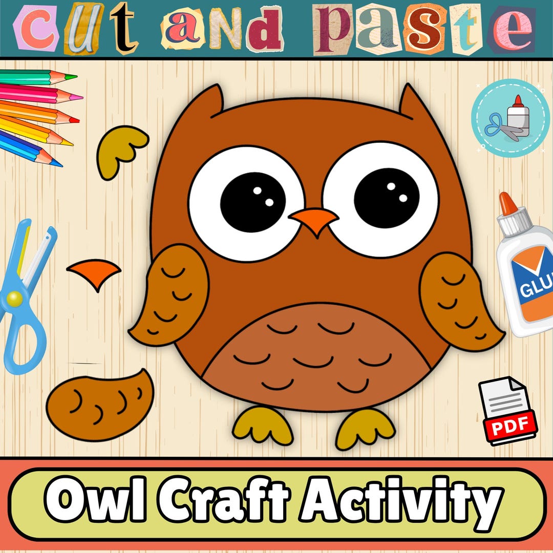 Owl Craft Template–build a Owl Craft-fall Animal Bulletin Board Craft ...