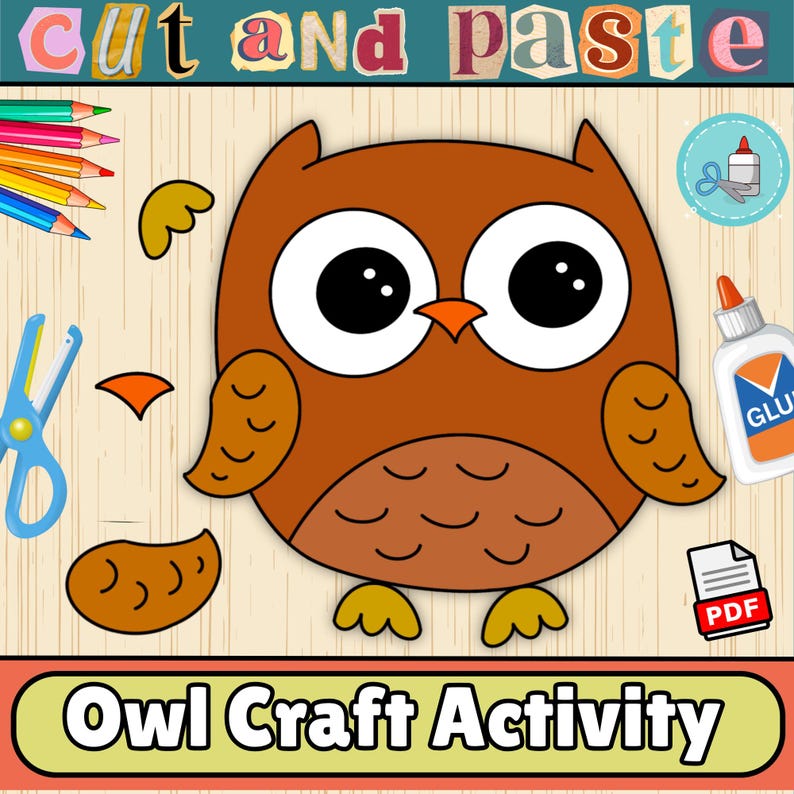 Owl Craft Template–build a Owl Craft-fall Animal Bulletin Board Craft ...