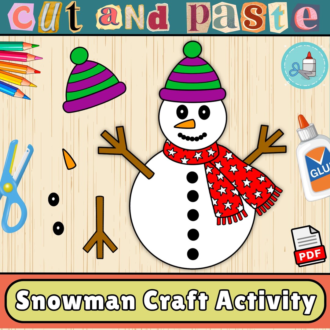 Build a Snowman Craft Template | Winter Bulletin Board Craft | Cut ...