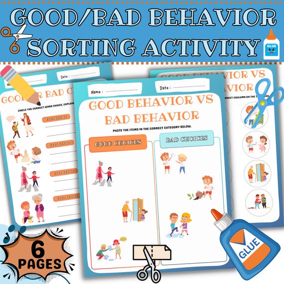Good And Bad Behaviour Worksheets