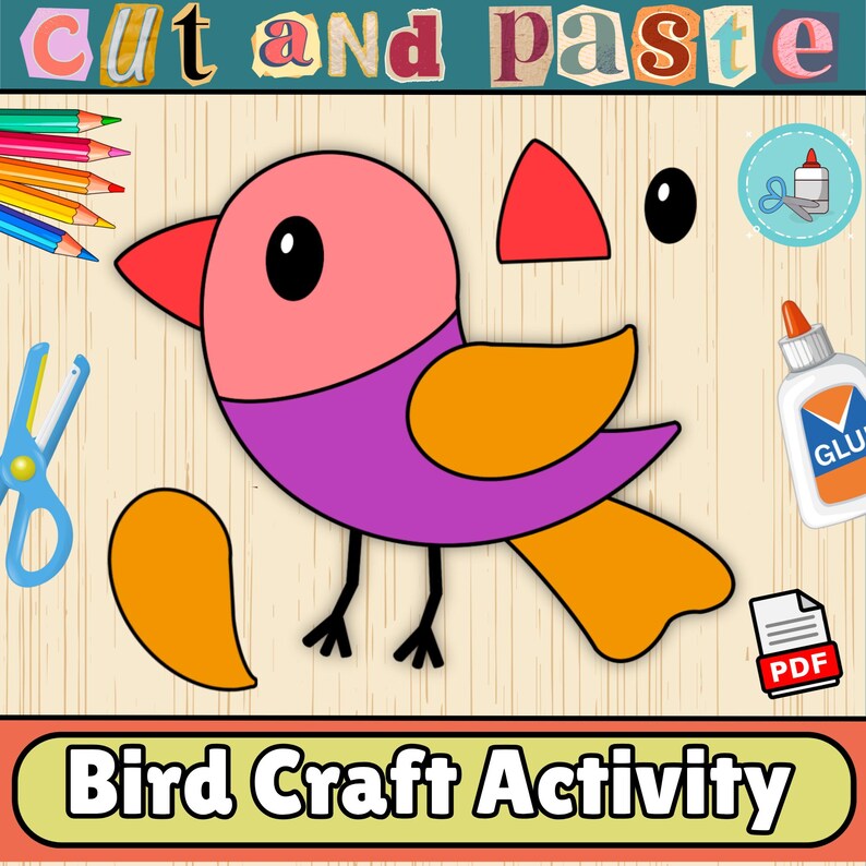 Bird Craft Template–build a Bird Craft-spring Animal Bulletin Board ...